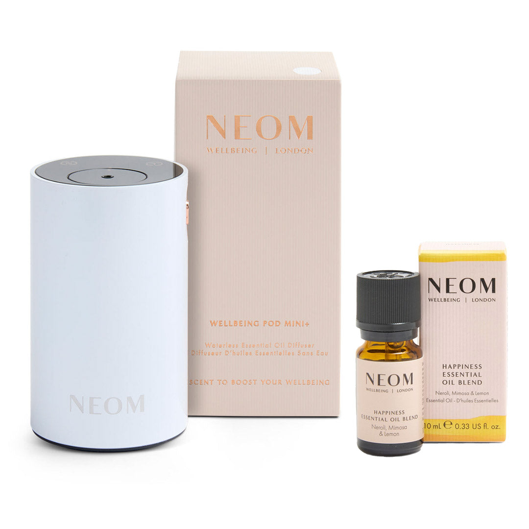 NEOM Wellbeing Pod Mini+ Waterless Essential Oil Diffuser - White and ...